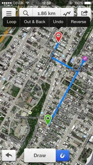 بررسی اپلیکیشن Footpath Route Planner :: وان کار